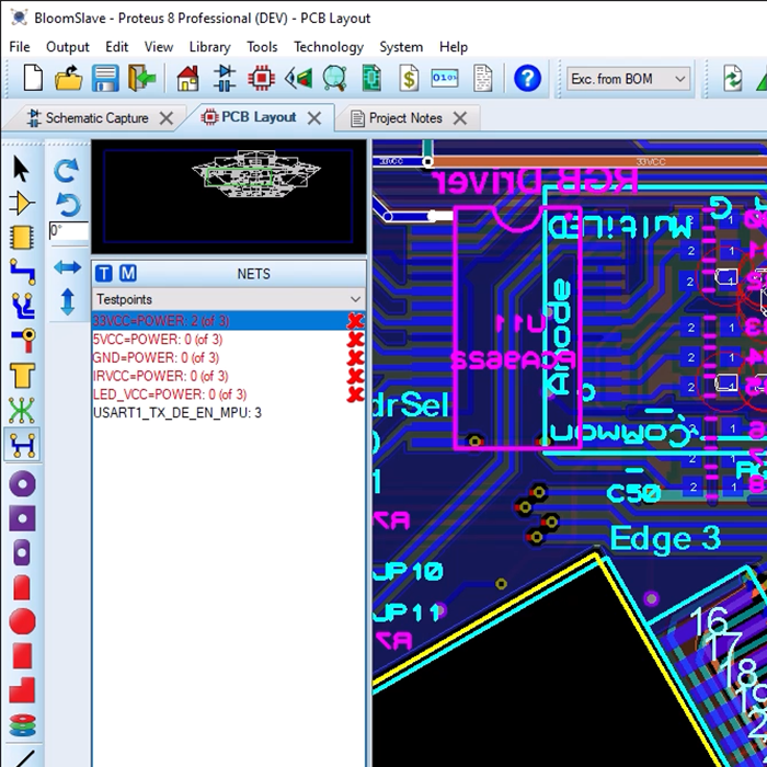 PCB Testpoints - Proteus